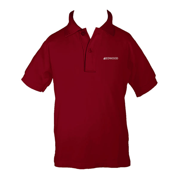 *REDWOOD RUBY RED GOLF SHIRT, UNISEX, SHORT SLEEVE, CHILD - Cambridge ...